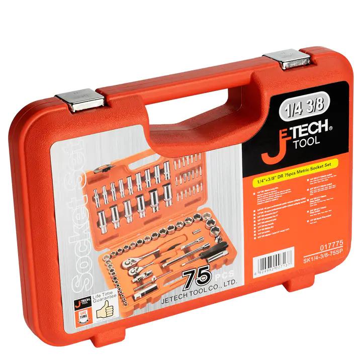 Jetech 1/4'-3/8' 75PCS Socket Set Metric